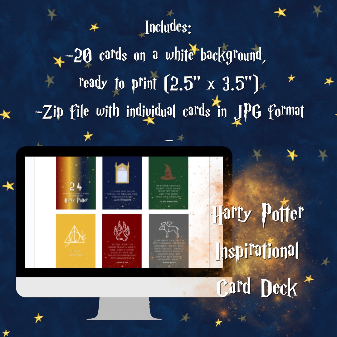 Wizarding World Inspirational Card Deck PDF Printable Inspirations ...