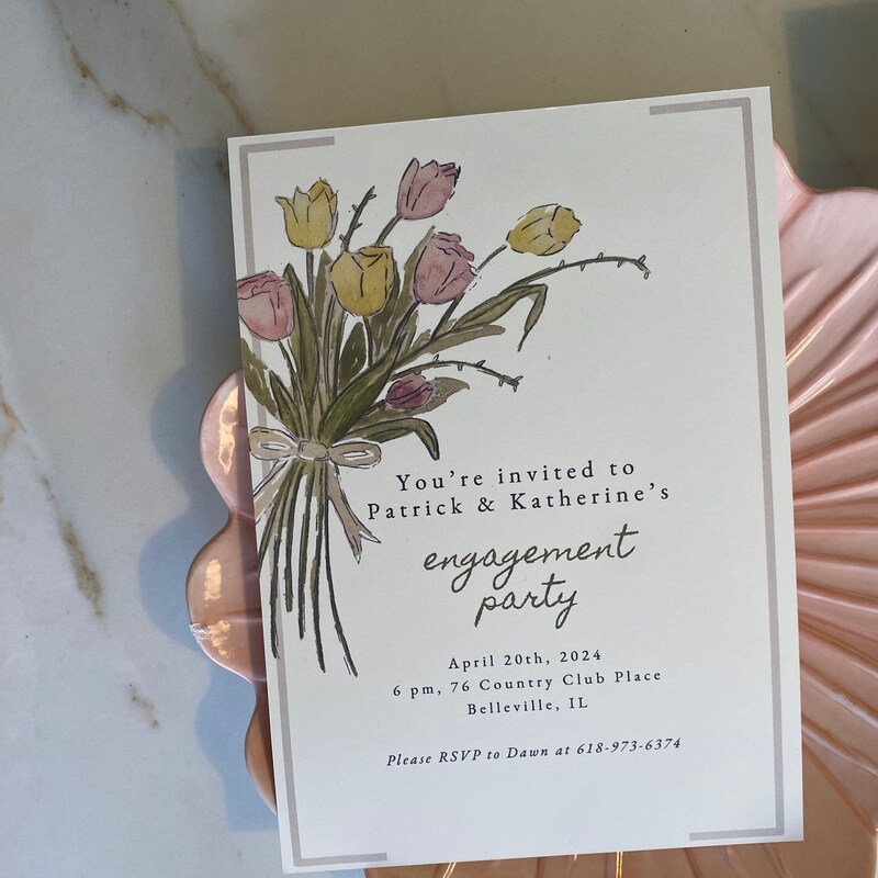 Tulip Invitation - Etsy