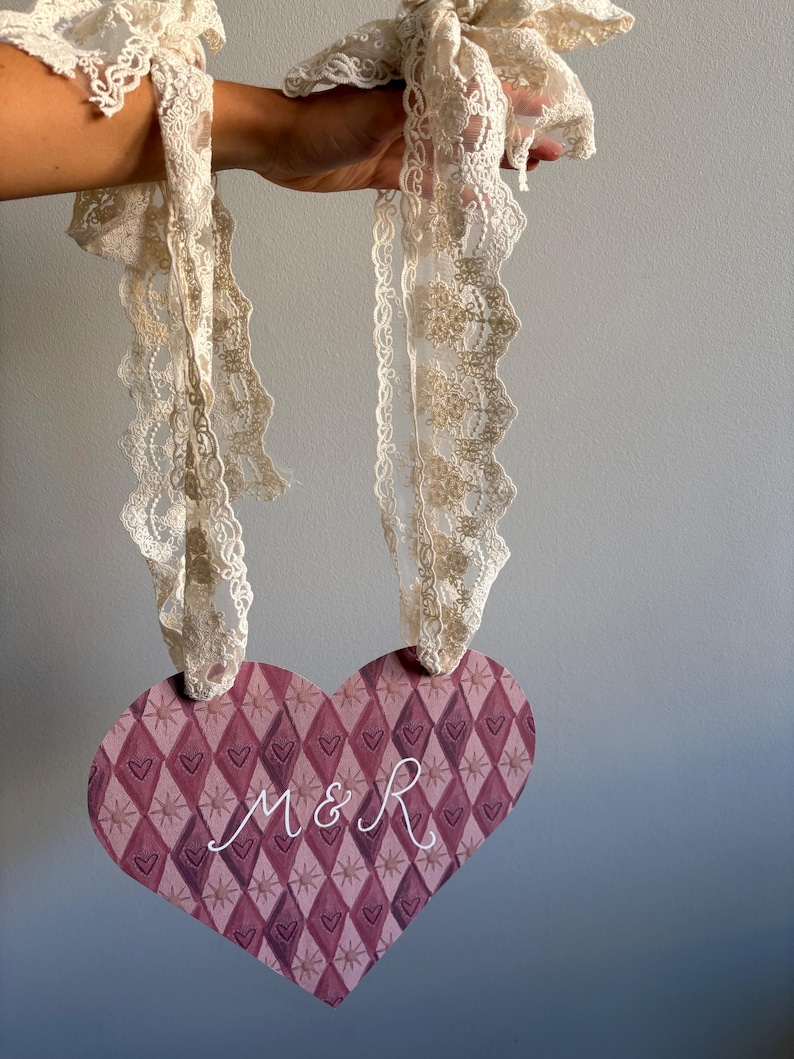 Customizable Wedding Just Married Heart Sign - Etsy