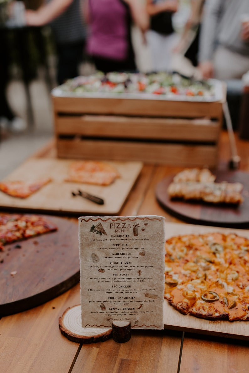 Digital Template - Pizza Dinner Menu (dinner Party / Wedding ...