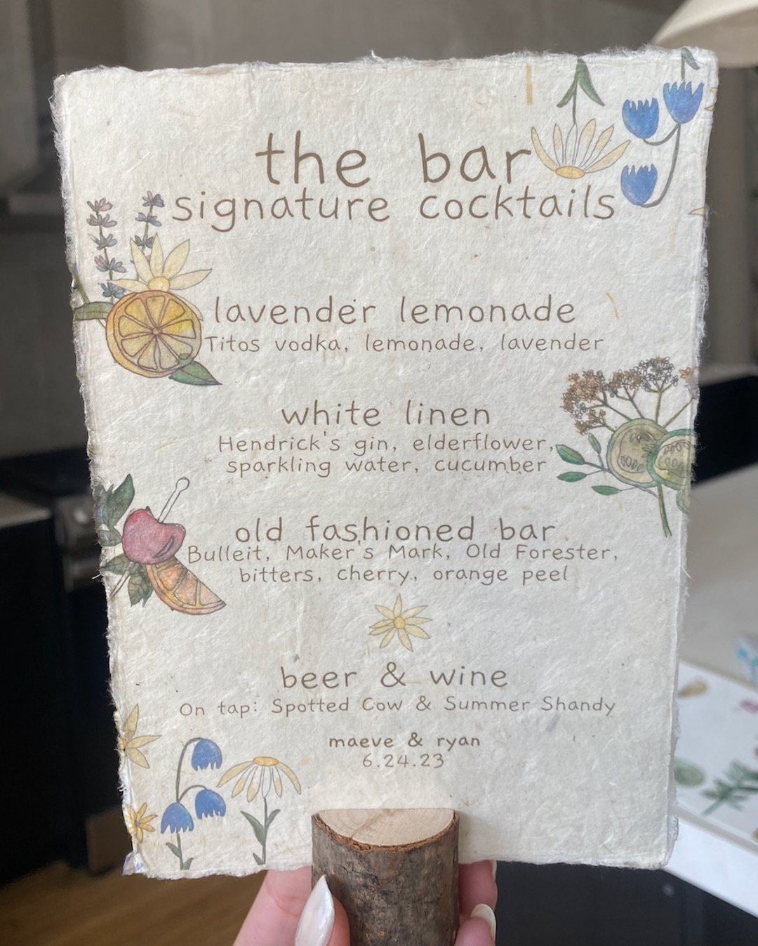 Digital Template - Floral Bar Menu (wedding / Rehearsal Dinner) - Etsy