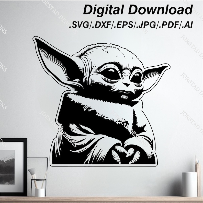 Baby Yoda, Grogu, Star Wars, Inspirational Design, Cuttable Design ...