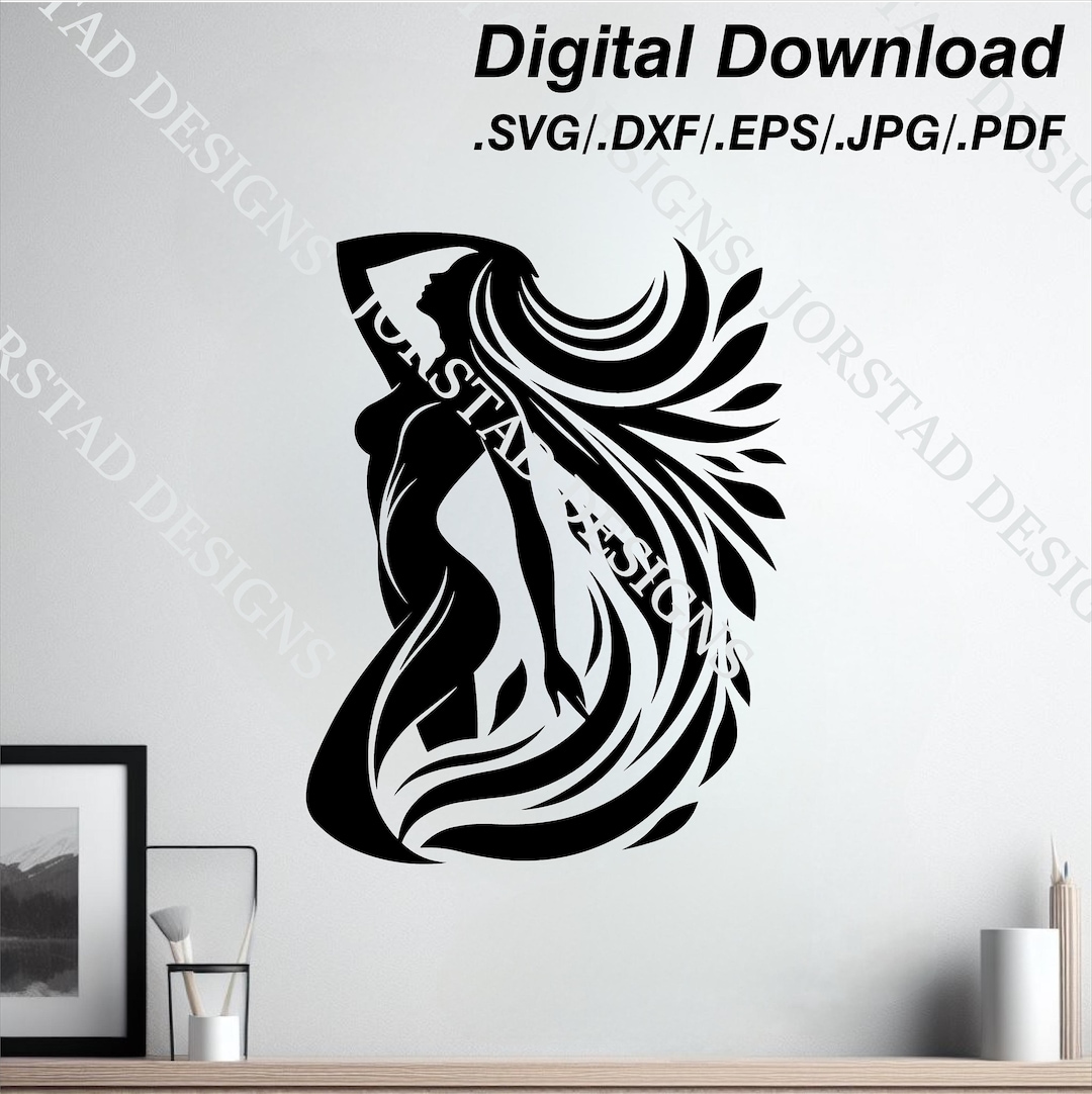 Woman, Natural Beauty Curves, Inspirational Design, Cuttable Design ...