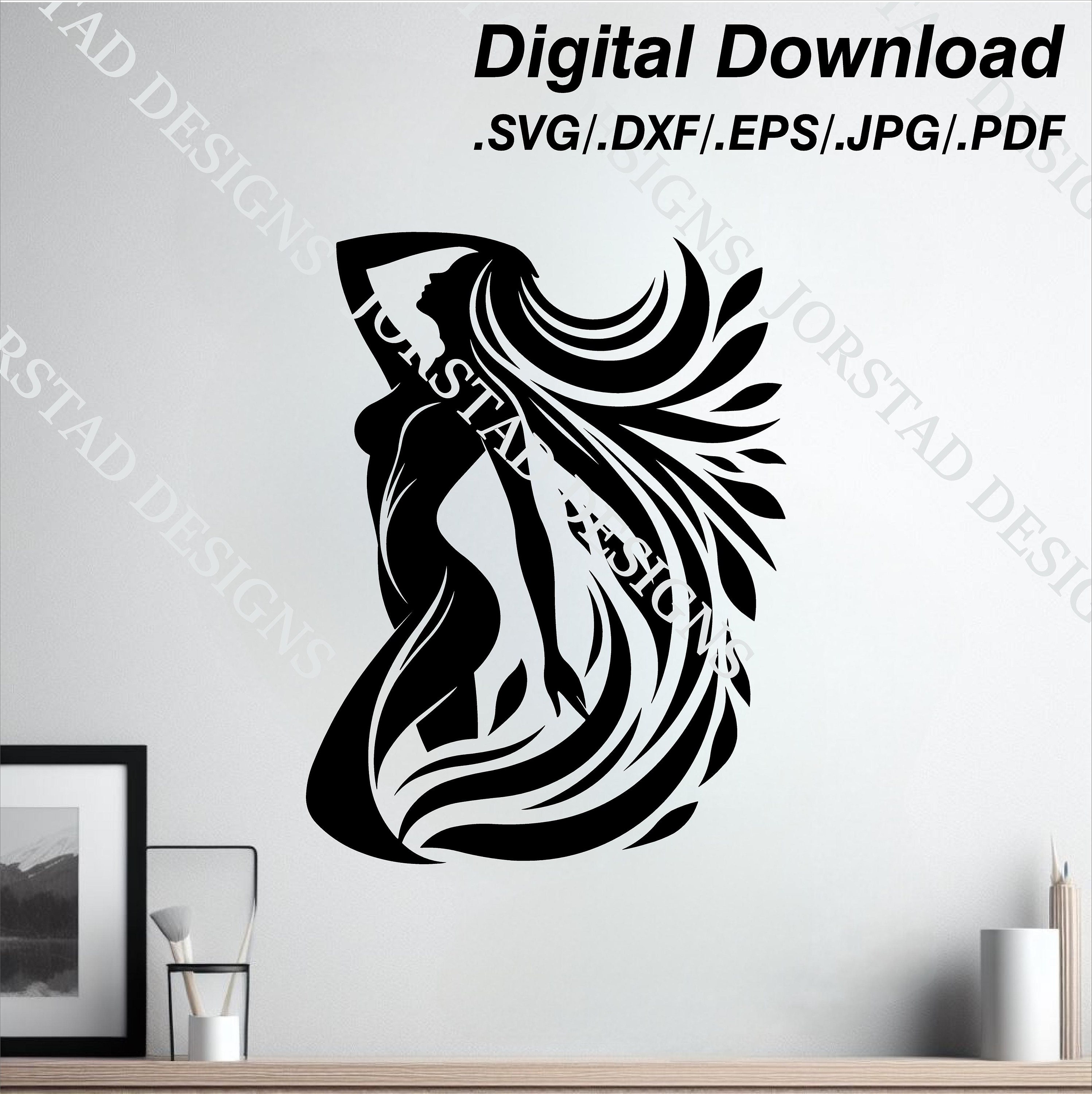 Woman, Natural Beauty Curves, Inspirational Design, Cuttable Design ...