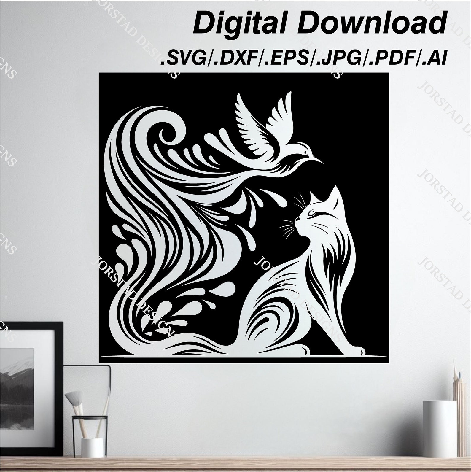 Cat Playing, Simple Thinking, Inspirational Design, Cuttable Design ...