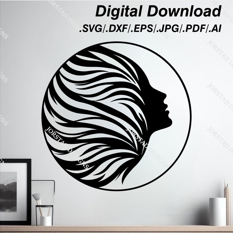 Woman Abstract Inspired, Motion, Cuttable Design, Digital Download ...