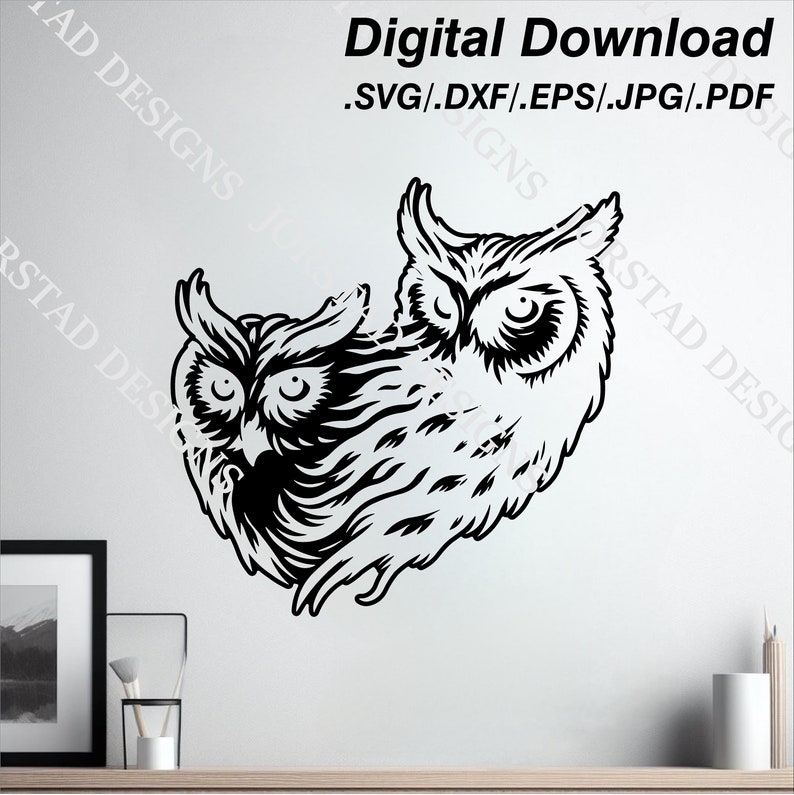 Owls, Morphing Animal Head, Inspirational Design, Cuttable Design ...