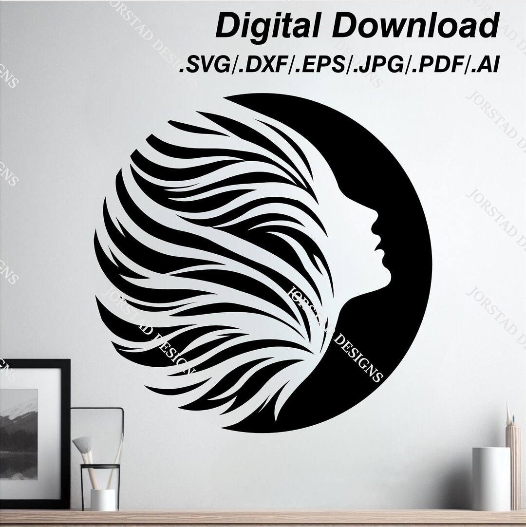 Woman Abstract Inspired, Motion, Cuttable Design, Digital Download ...