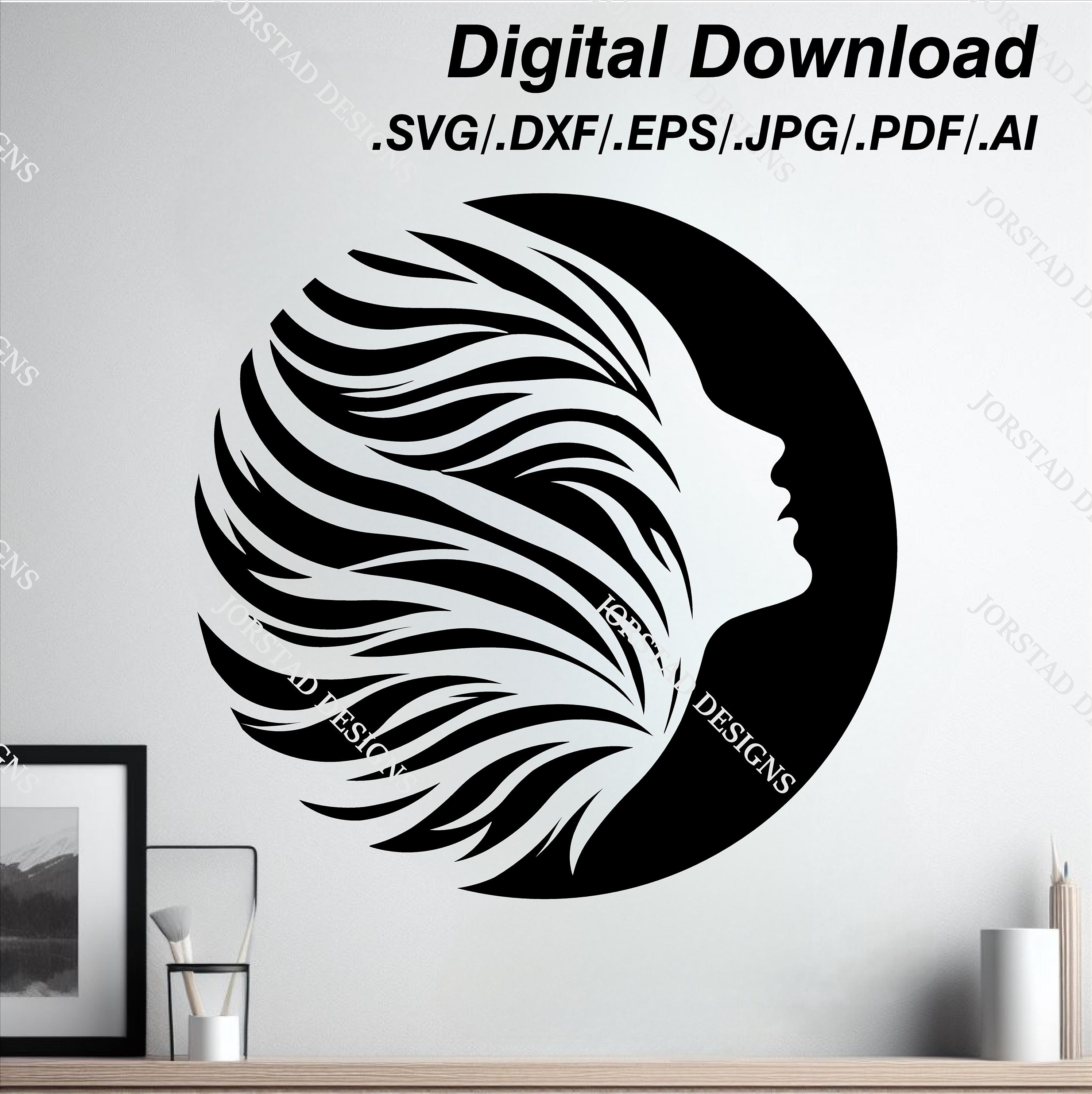 Woman Abstract Inspired, Motion, Cuttable Design, Digital Download ...