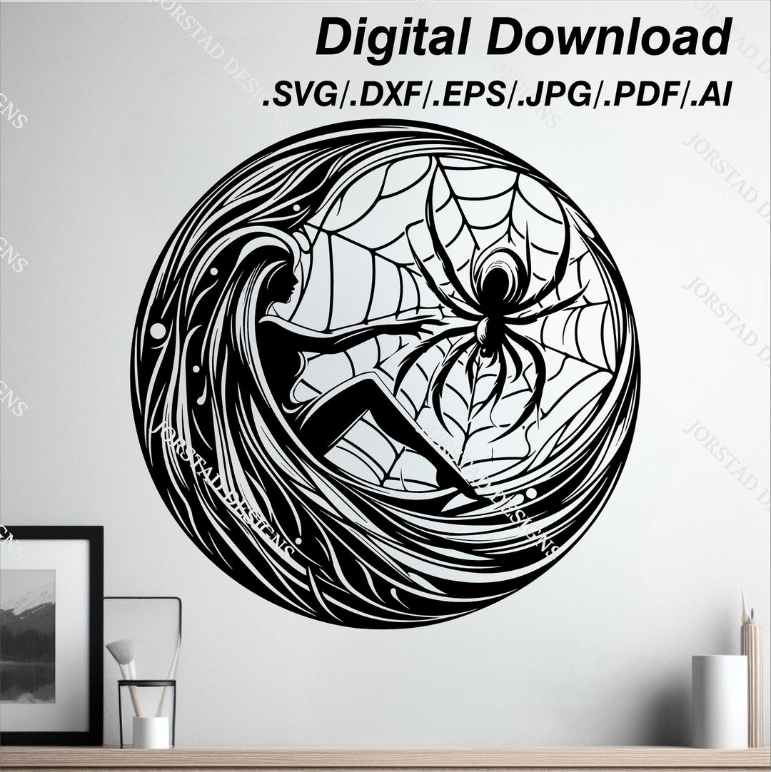 Spider Inspired, Sinical Abstract, Cuttable, Digital Download ...