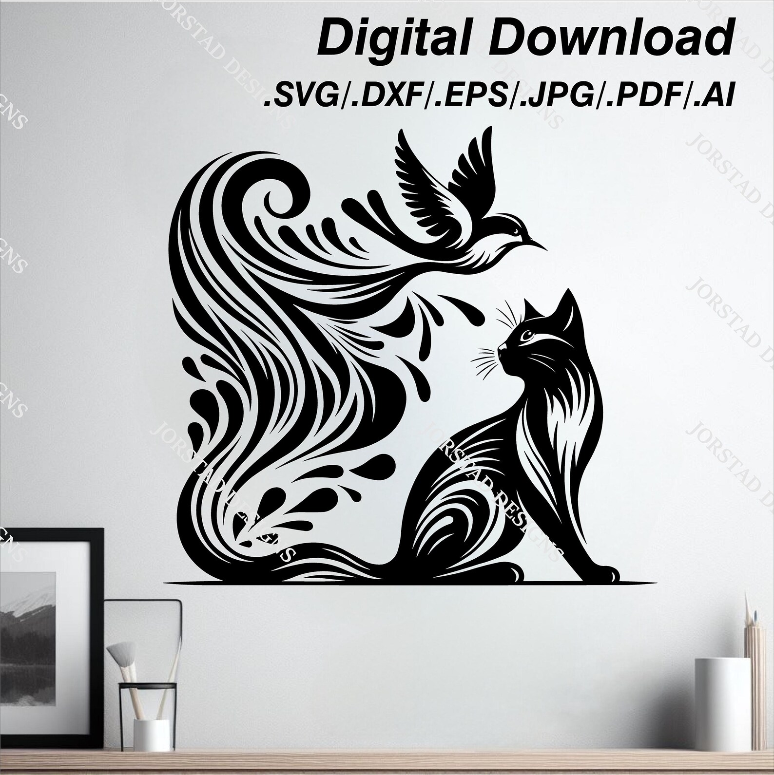 Cat Playing, Simple Thinking, Inspirational Design, Cuttable Design ...