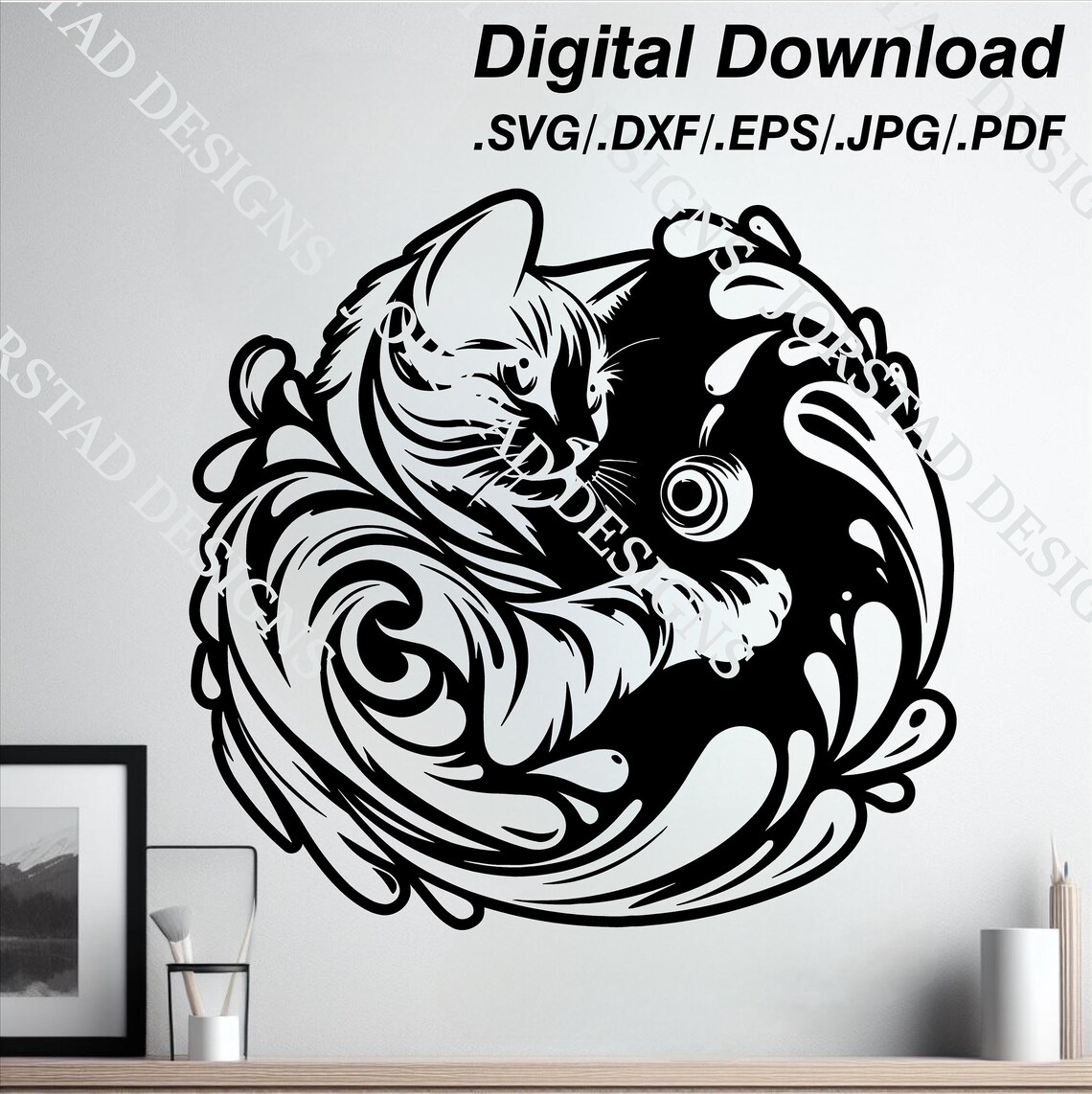 Cat Playing, Simple Thinking, Inspirational Design, Cuttable Design ...