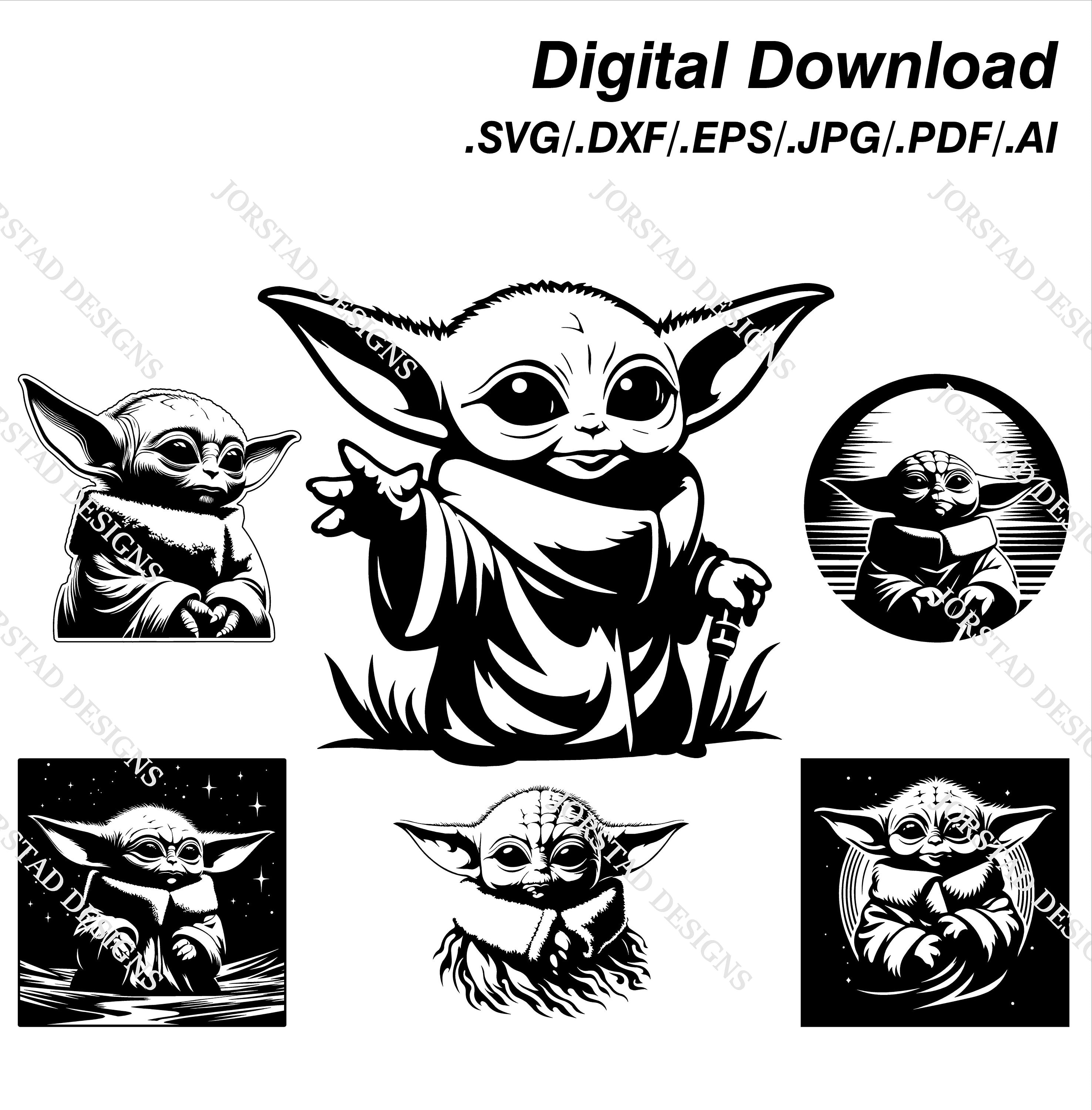 Baby Yoda, Grogu, Star Wars, Inspirational Design, Bundle, Cuttable ...
