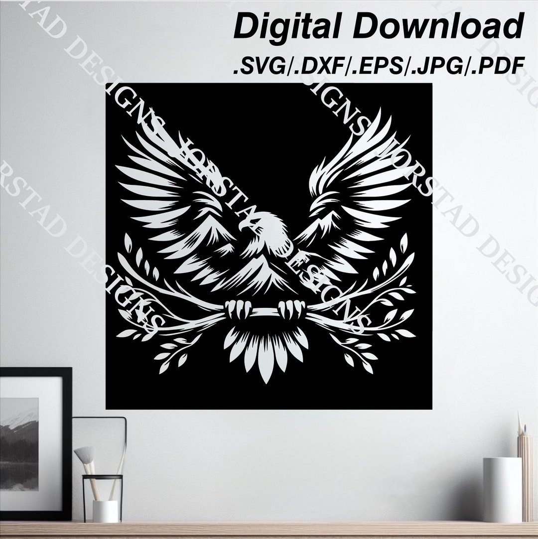 Eagle Wingspan, Mountain Inspired Bird, Inspirational Design, Cuttable ...