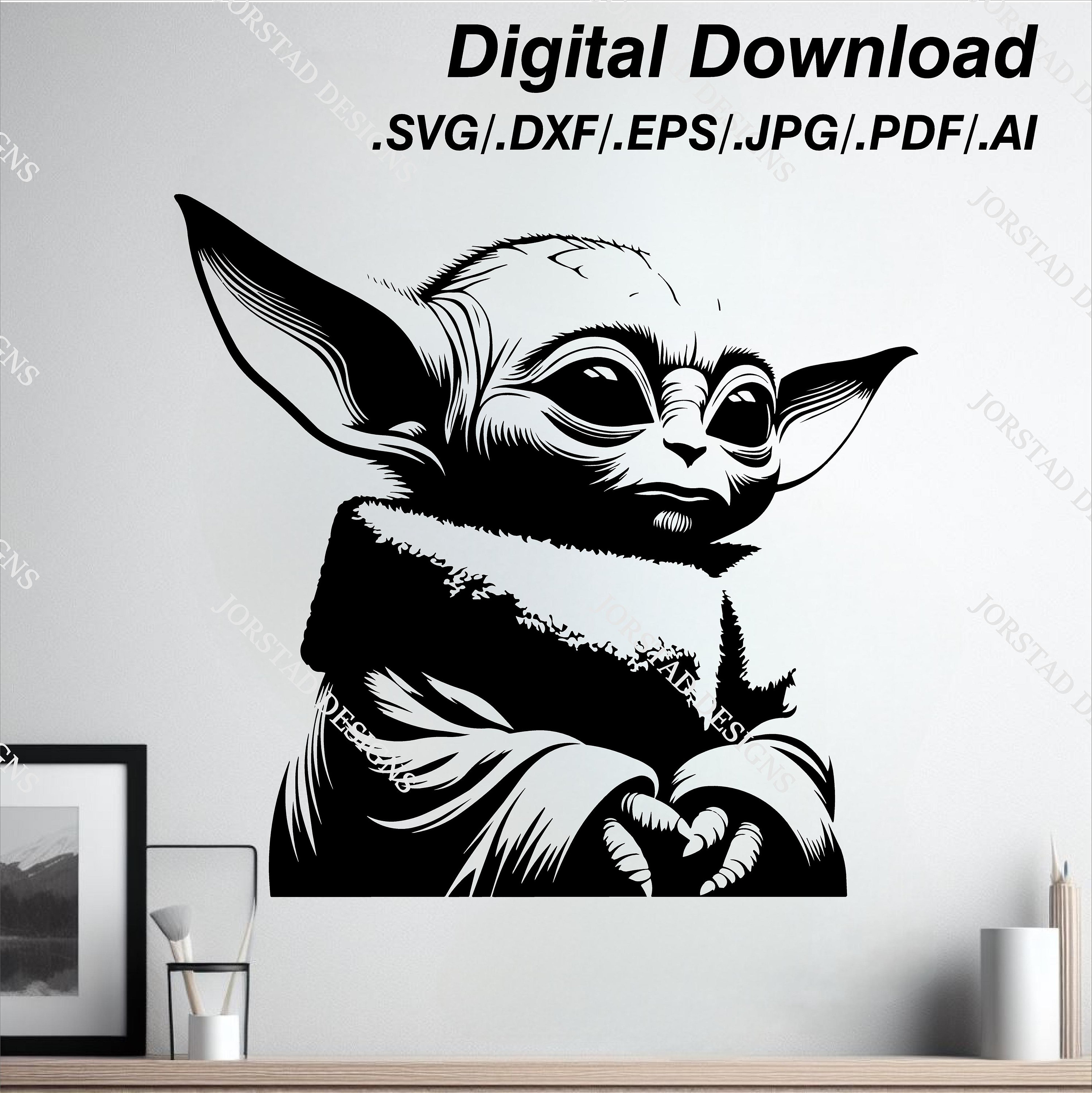 Baby Yoda, Grogu, Star Wars, Inspirational Design, Cuttable Design ...