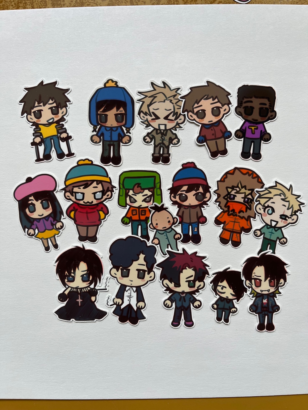 SP Inspired Cast Stickers- Goth Kids, Main Four, Craig's Gang, Girls ...