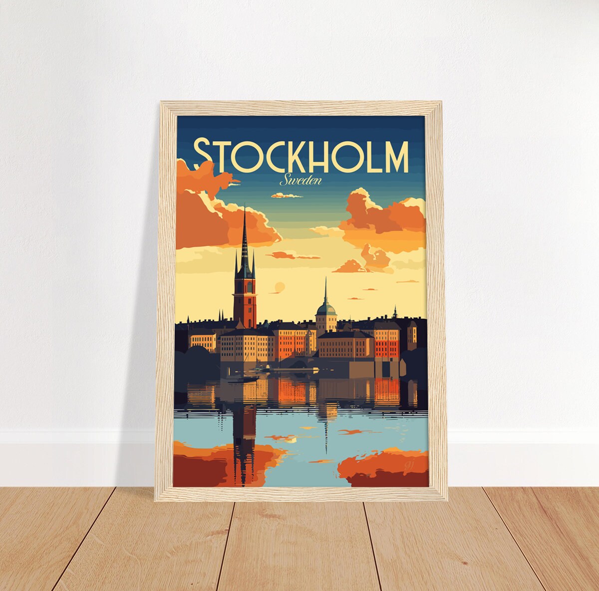 Stockholm Sweden Print Swedish City Travel Poster Swedish - Etsy