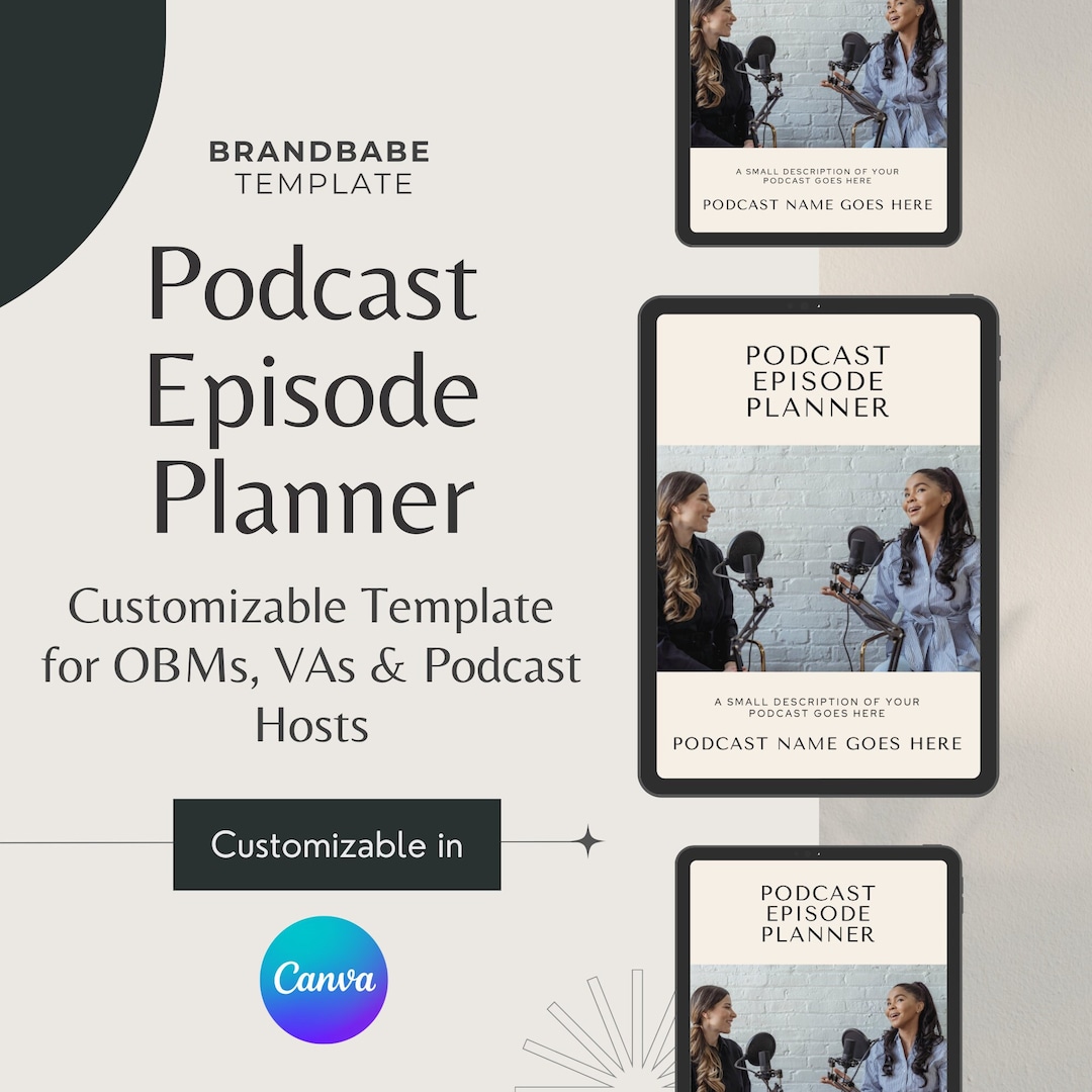 Podcast Planner | Digital Podcast Episode Planner | Podcast Plan ...