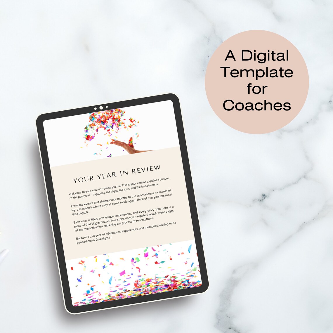 Year in Review Journal | Yearly Reflection Workbook | Yearly Review ...