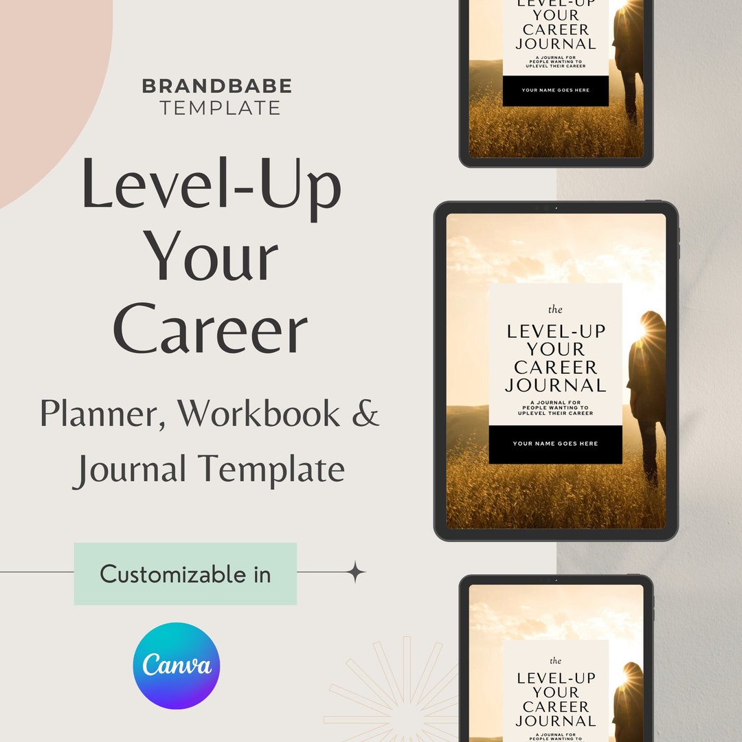 Career Plan | Career Journal Template | Career Canva Template | Career ...
