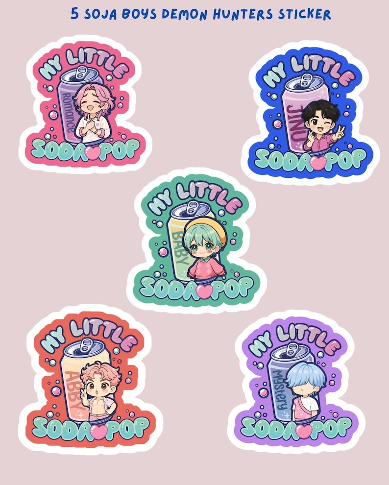 Saja Boys Demon Hunters Sticker Pack | Kpop Idol Vinyl Stickers ...