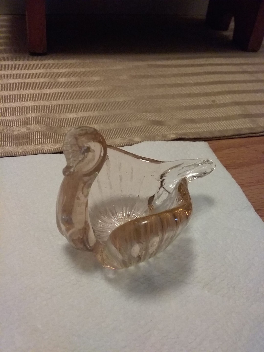 Salt Cellar, Large Swan, Pink Depression Glass - Etsy