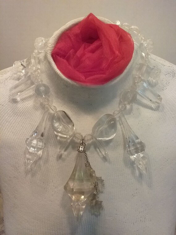 Ooak mixed plastic statement necklace - Gem