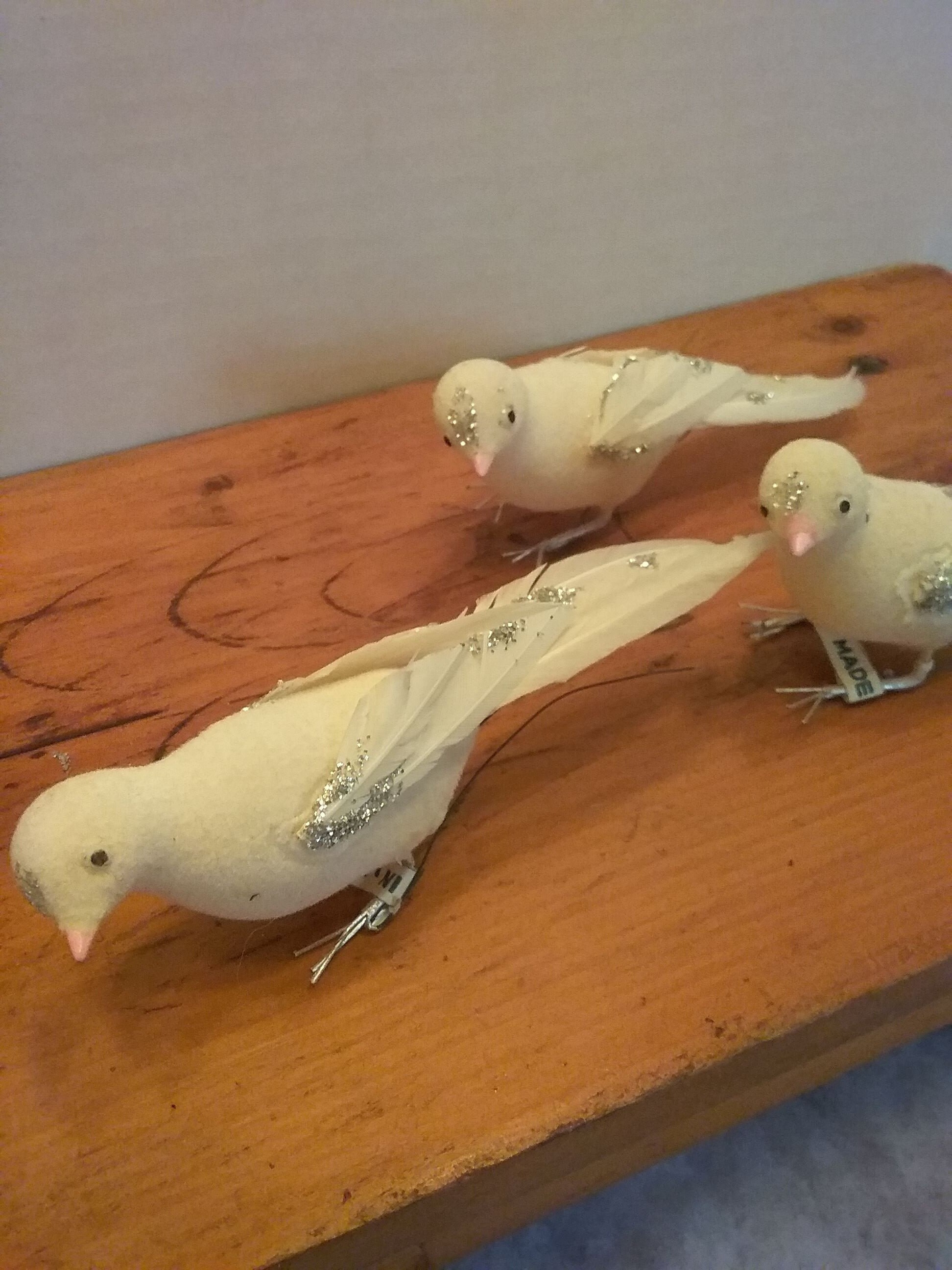 New Old Stock, Flocked Birds - Etsy