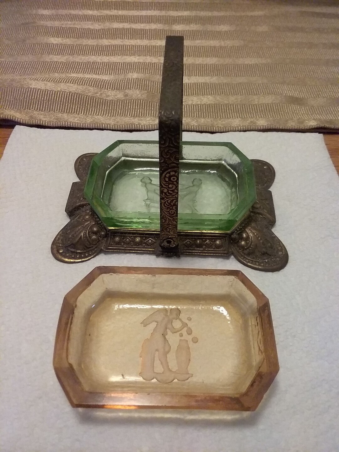 Salt Cellars With Stand, Changeable Inserts,intaglio, Reverse Carved - Etsy