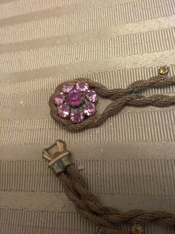 Victorian rope chain necklace with brilliant faceted … - Gem