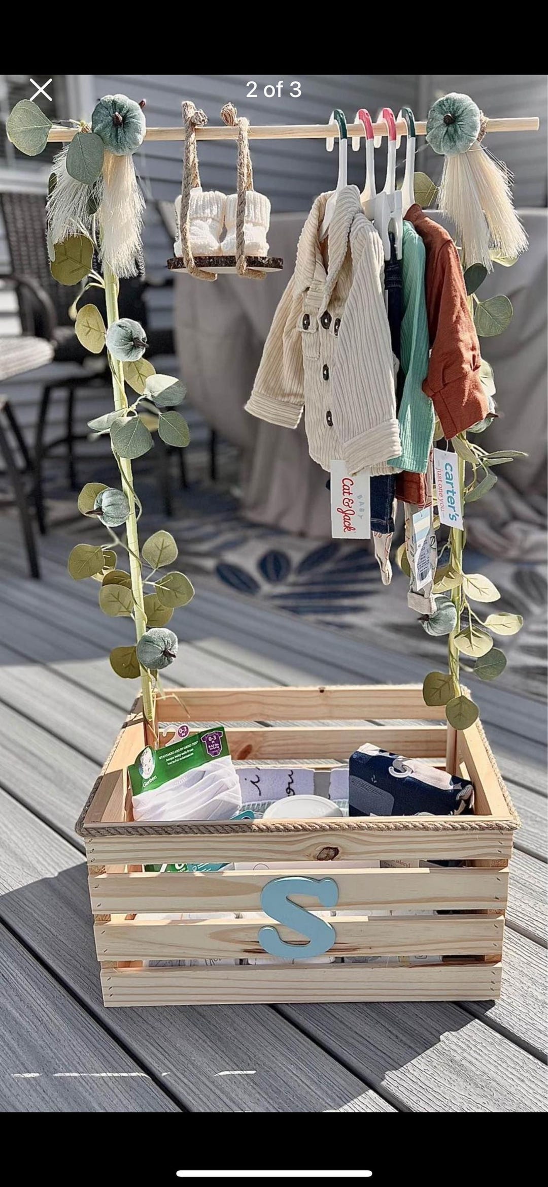 Custom Baby Crate With Free Personalized Onesie - Perfect Baby Shower ...