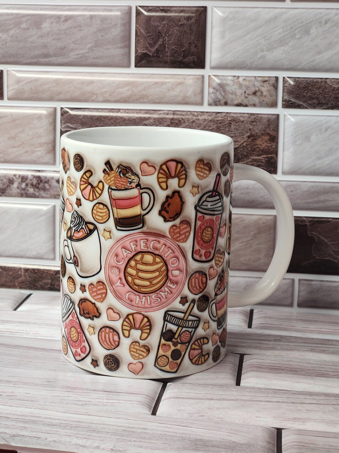 Mug Cafecito Y Chisme Mug Custom Mug 15oz. Mug 3D Mug - Etsy