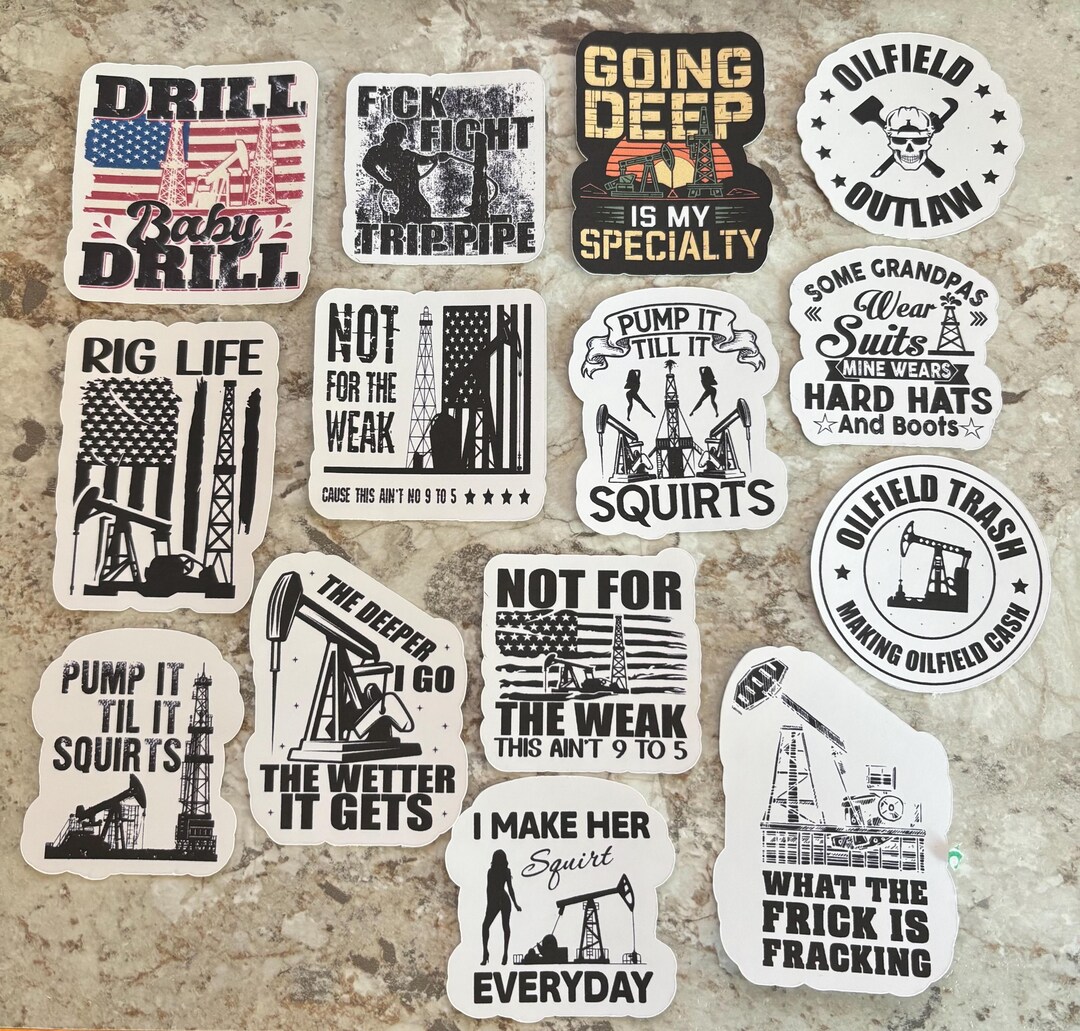Oil Field Stickers, Driller, Rig Life, Rough Neck, Offshore Oil Rig - Etsy