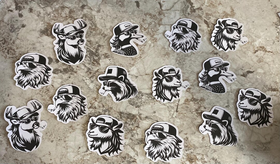 Mullet Funny Animal Stickers Gift for Kids Gift for Him - Etsy