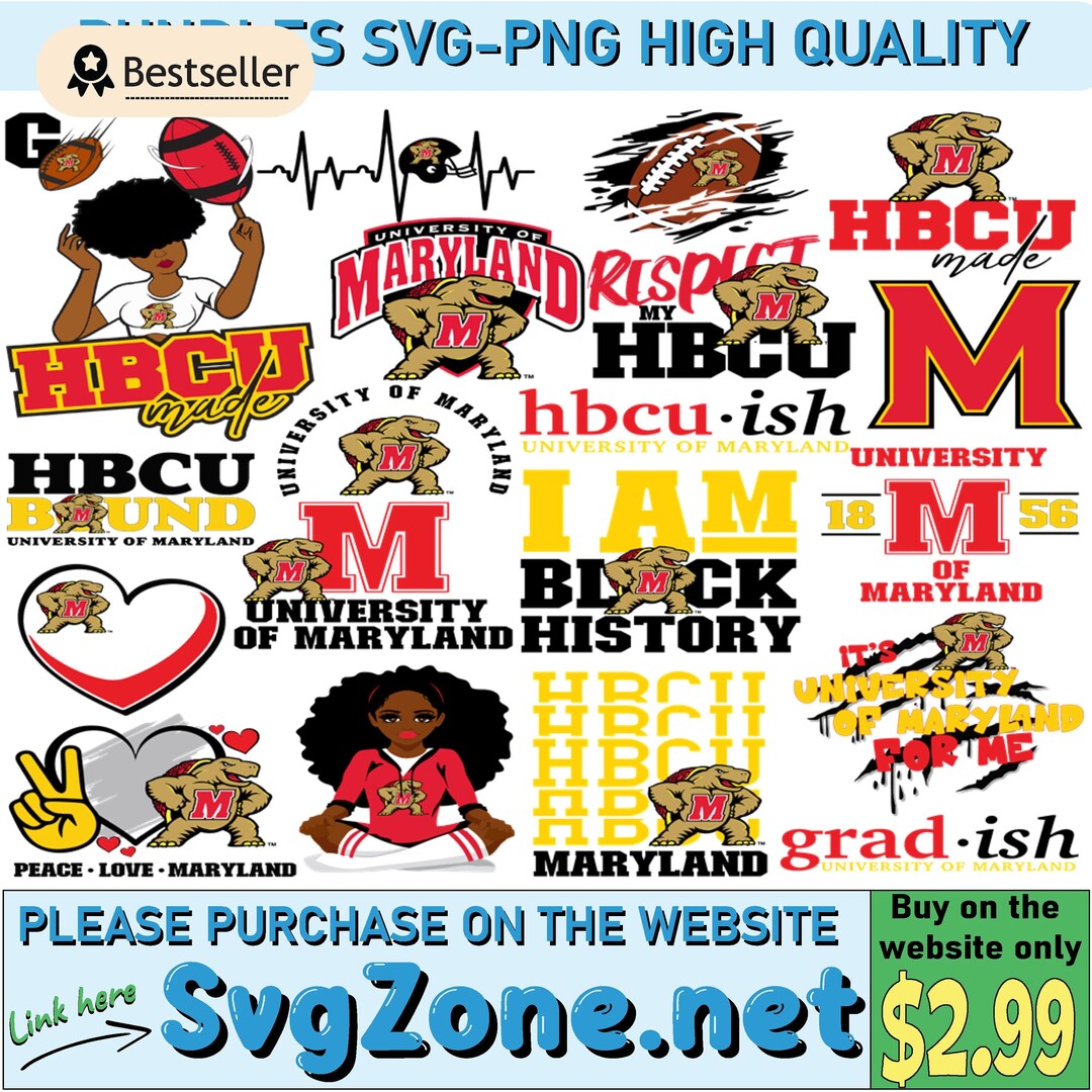 Hbcu Svg Mega Bundle for Cricut University of Maryland - Etsy