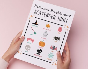 Halloween Scavenger Hunt Halloween Party Game Kids - Etsy