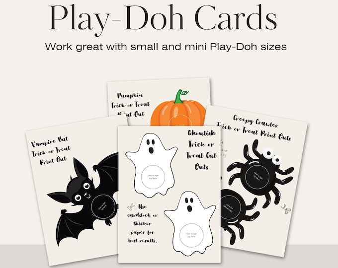 Printable Halloween Play-doh Card Halloween Favor Printable Halloween ...