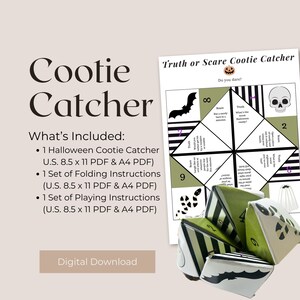 Printable Halloween Cootie Catcher Halloween Kids Games Halloween ...