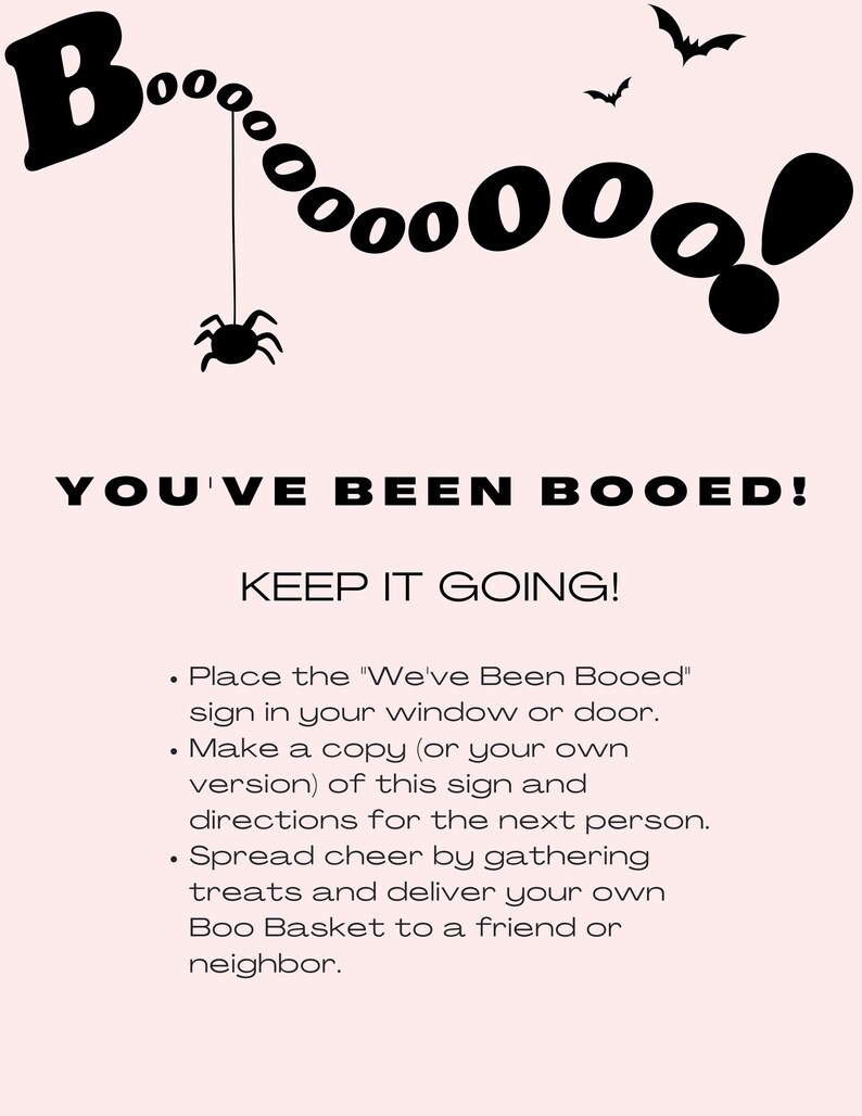 Printable Halloween Boo Basket Sign: Kids Party Decor (PDF) - Etsy