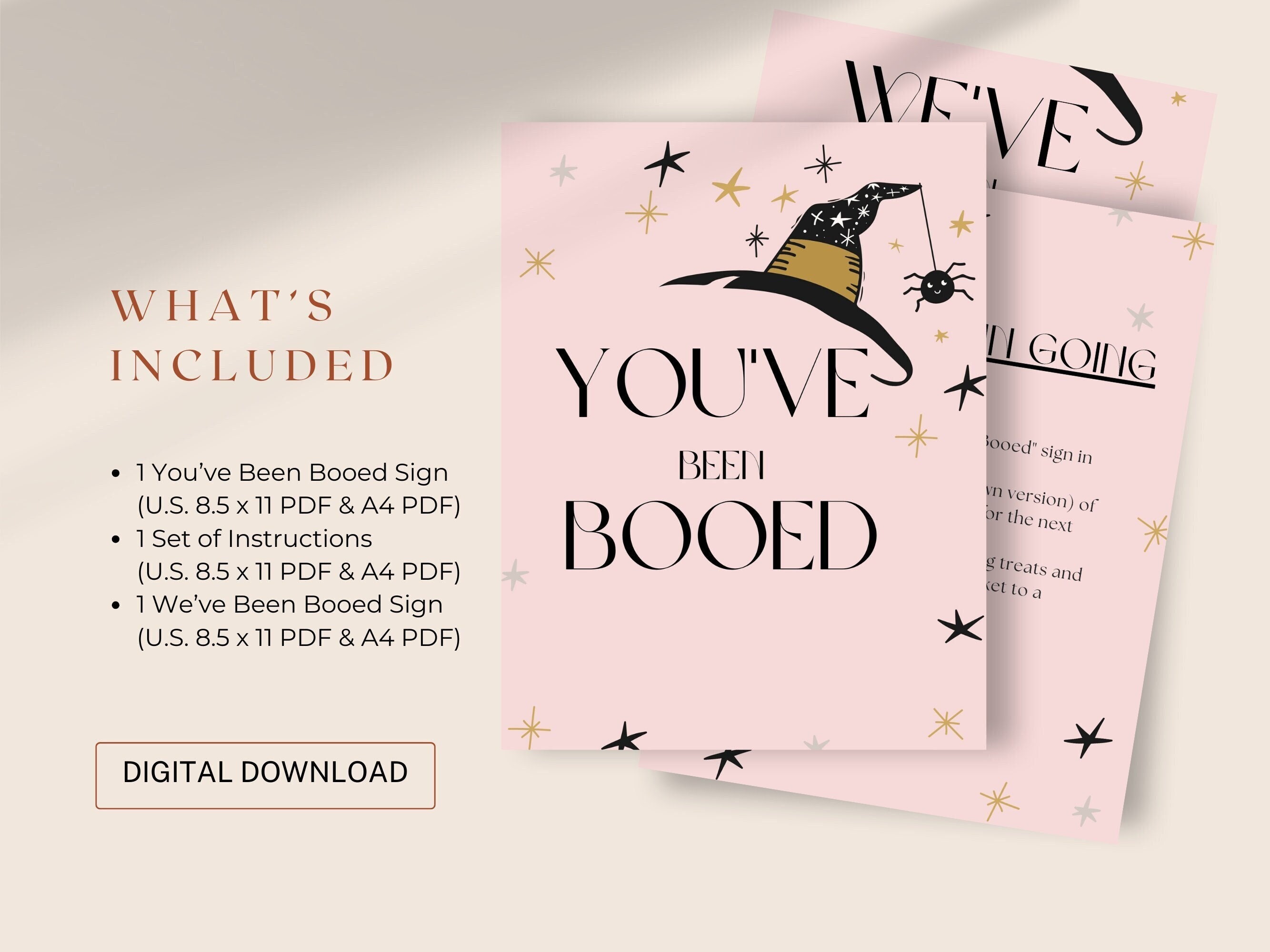 Printable Halloween Boo Basket Sign Halloween Gift Printable Basket ...