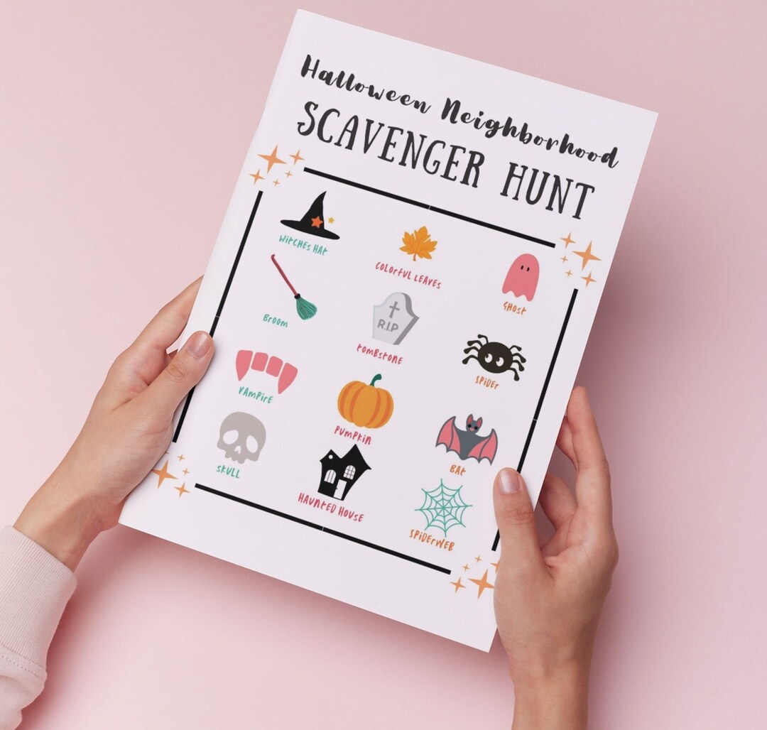 Halloween Scavenger Hunt Game: Spooky Family Activity (PDF) - Etsy
