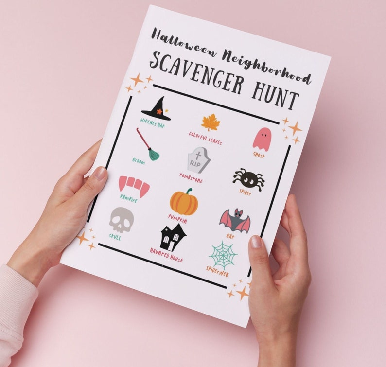 Halloween Scavenger Hunt Printable Halloween Game Kids Halloween Party ...
