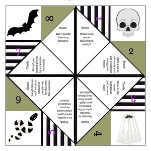 Printable Halloween Cootie Catcher Halloween Kids Games Halloween ...