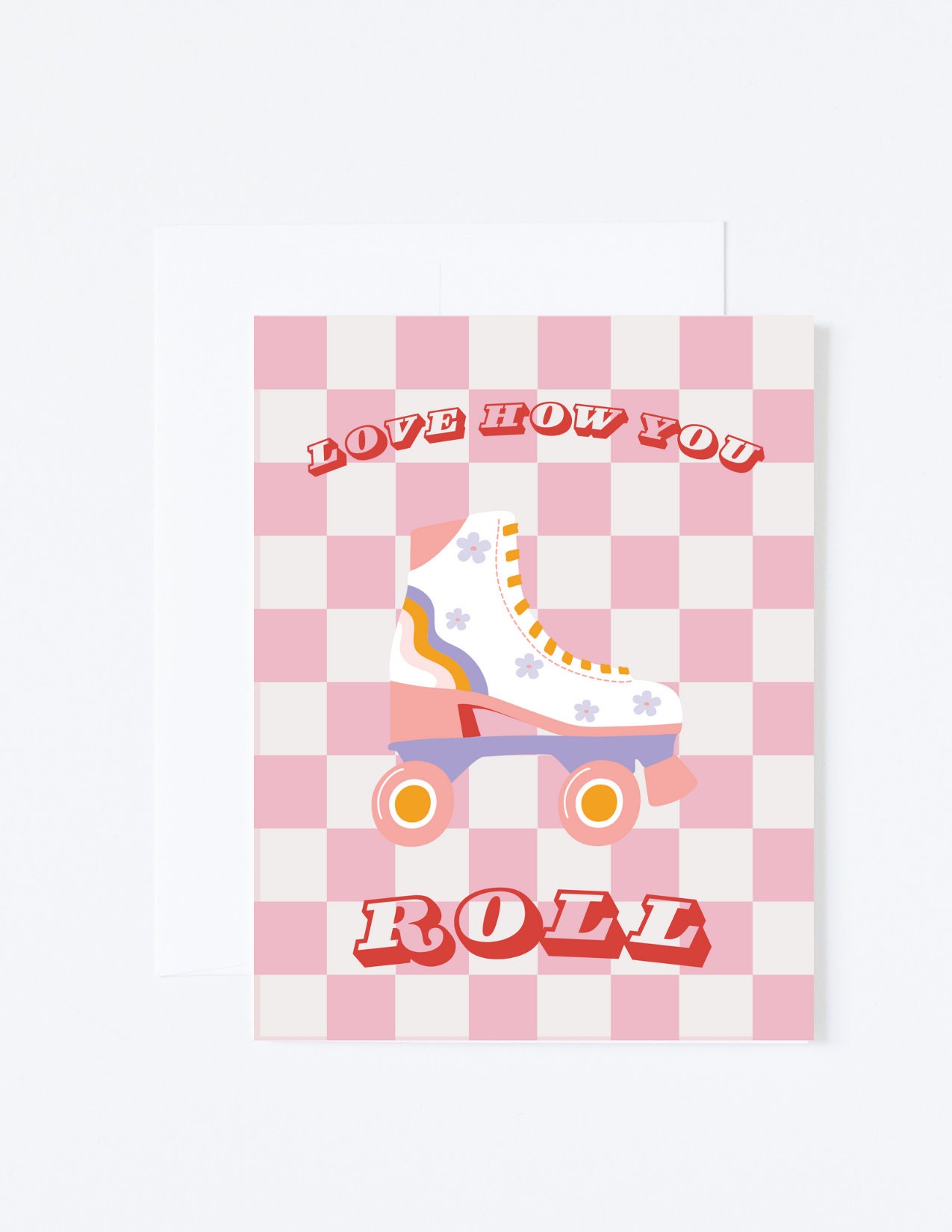 Roller Skate Valentine's Day Card, Roller Disco Valentine's Cards ...