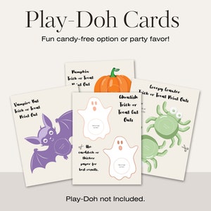 Printable Halloween Play-doh Card Halloween Favor Printable Halloween ...