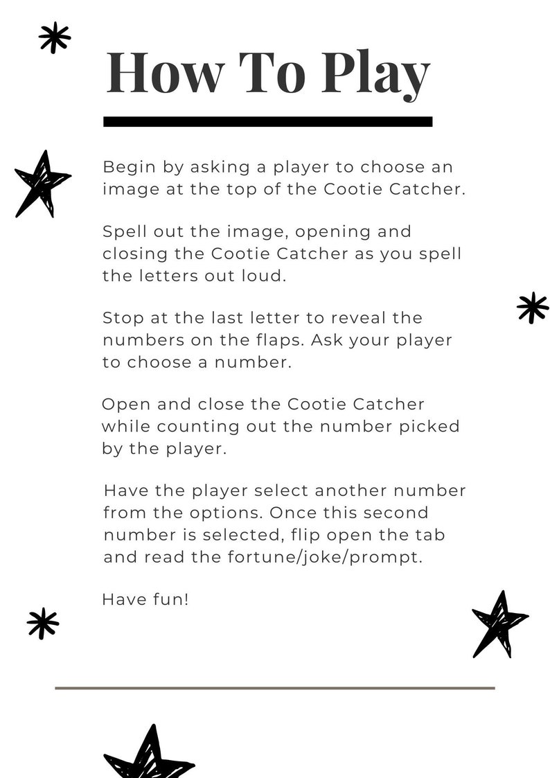 Printable Halloween Cootie Catcher: Truth or Scare Game (PDF) - Etsy