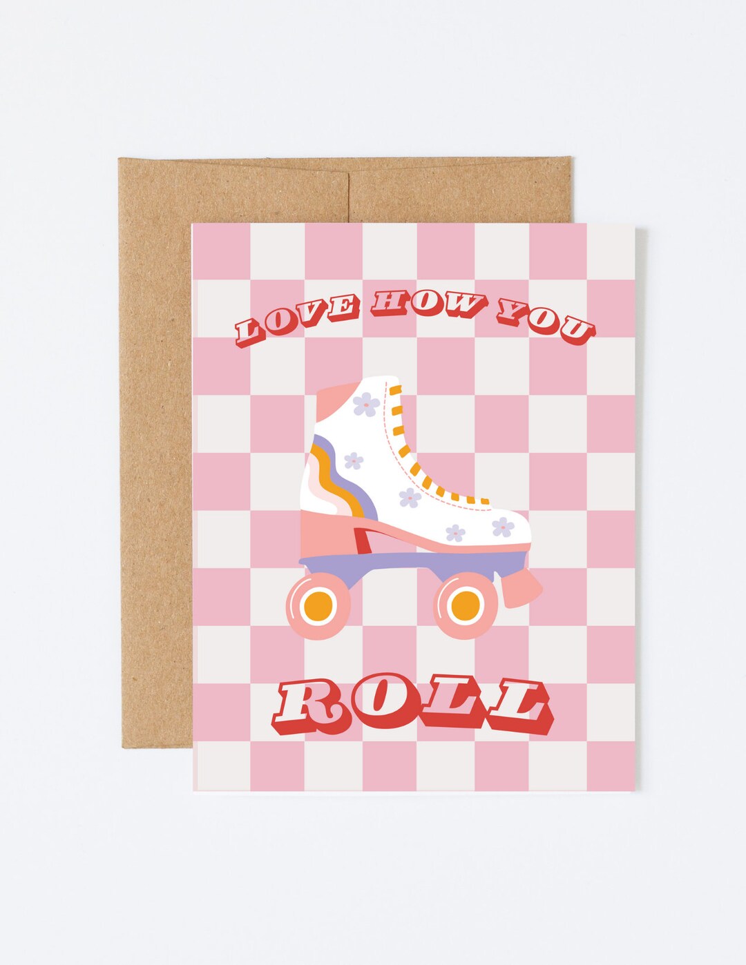Roller Skate Valentine's Day Card, Roller Disco Valentine's Cards ...