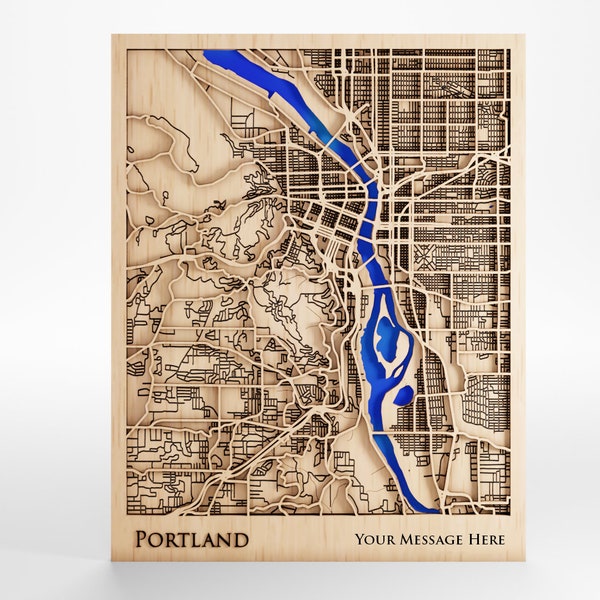 Laser Cut Map of Portland - Etsy