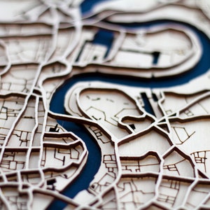 Canada Vancouver Wood Map - Custom Message - Premium Wood - Laser Cut ...