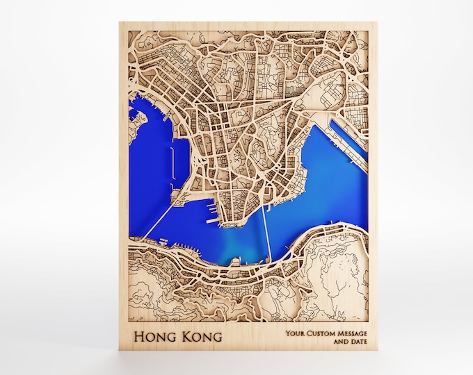 3D Hong Kong Digital Files 3D STL File Hong Kong 3D Map 3D City Art 3D ...